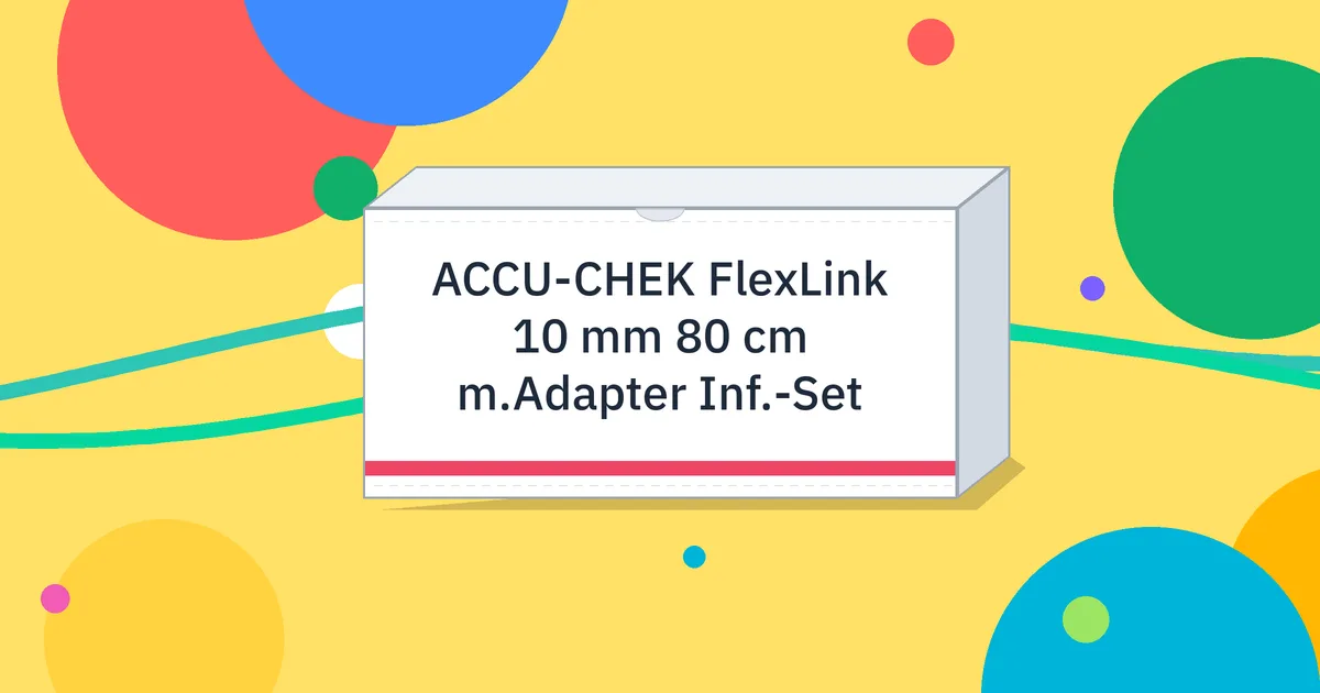 Symbolbild: Packung mit der Aufschrift ACCU-CHEK FlexLink 10 mm 80 cm m.Adapter Inf.-Set (PZN 19767810) – Verfügbarkeit und Bezug in Apotheken in Frankfurt am Main