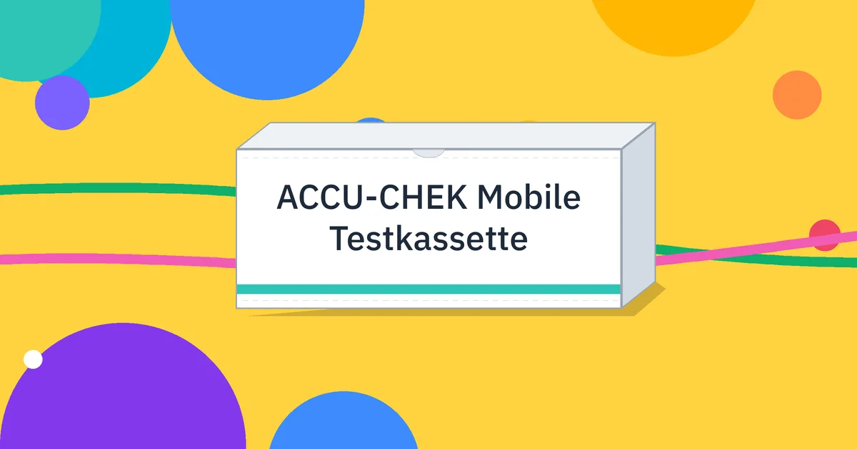 Symbolbild: Packung mit der Aufschrift ACCU-CHEK Mobile Testkassette (PZN 11293152) – Verfügbarkeit und Bezug in Apotheken in Frankfurt am Main