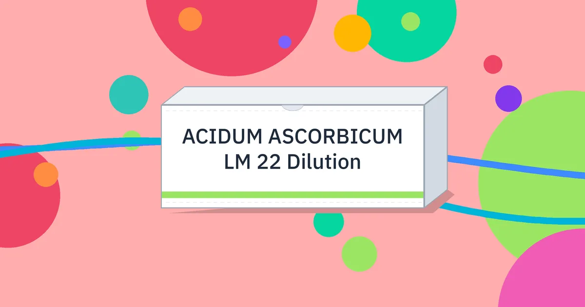 Symbolbild: Packung mit der Aufschrift ACIDUM ASCORBICUM LM 22 Dilution (PZN 13269086) – Verfügbarkeit und Bezug in Apotheken in Frankfurt am Main