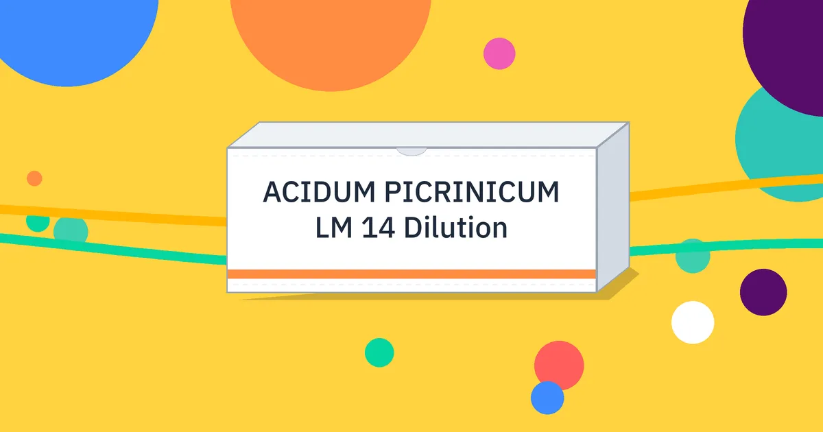Symbolbild: Packung mit der Aufschrift ACIDUM PICRINICUM LM 14 Dilution (PZN 12753609) – Verfügbarkeit und Bezug in Apotheken in Frankfurt am Main