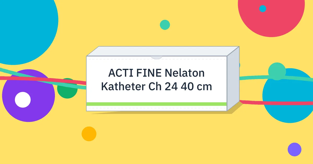 Symbolbild: Packung mit der Aufschrift ACTI FINE Nelaton Katheter Ch 24 40 cm (PZN 09616441) – Verfügbarkeit und Bezug in Apotheken in Frankfurt am Main