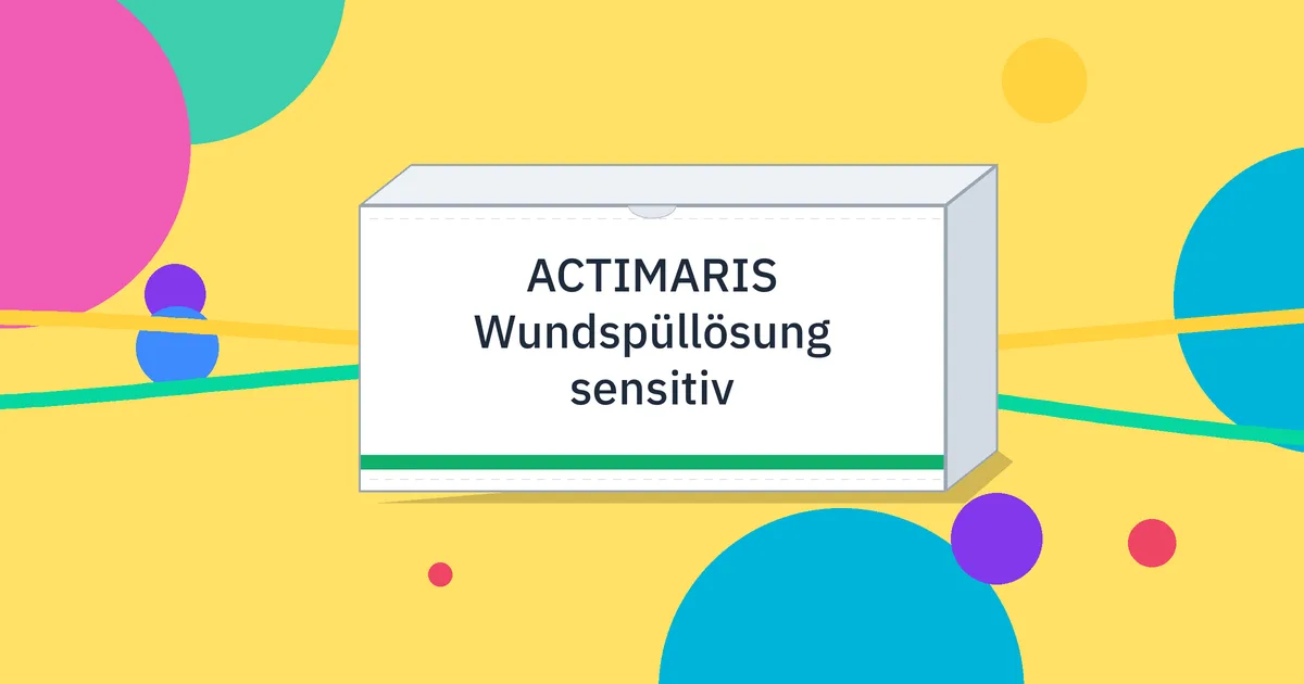 Symbolbild: Packung mit der Aufschrift ACTIMARIS Wundspüllösung sensitiv (PZN 14368956) – Verfügbarkeit und Bezug in Apotheken in Frankfurt am Main