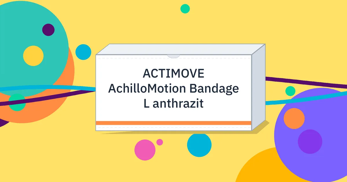 Symbolbild: Packung mit der Aufschrift ACTIMOVE AchilloMotion Bandage L anthrazit (PZN 17947577) – Verfügbarkeit und Bezug in Apotheken in Frankfurt am Main