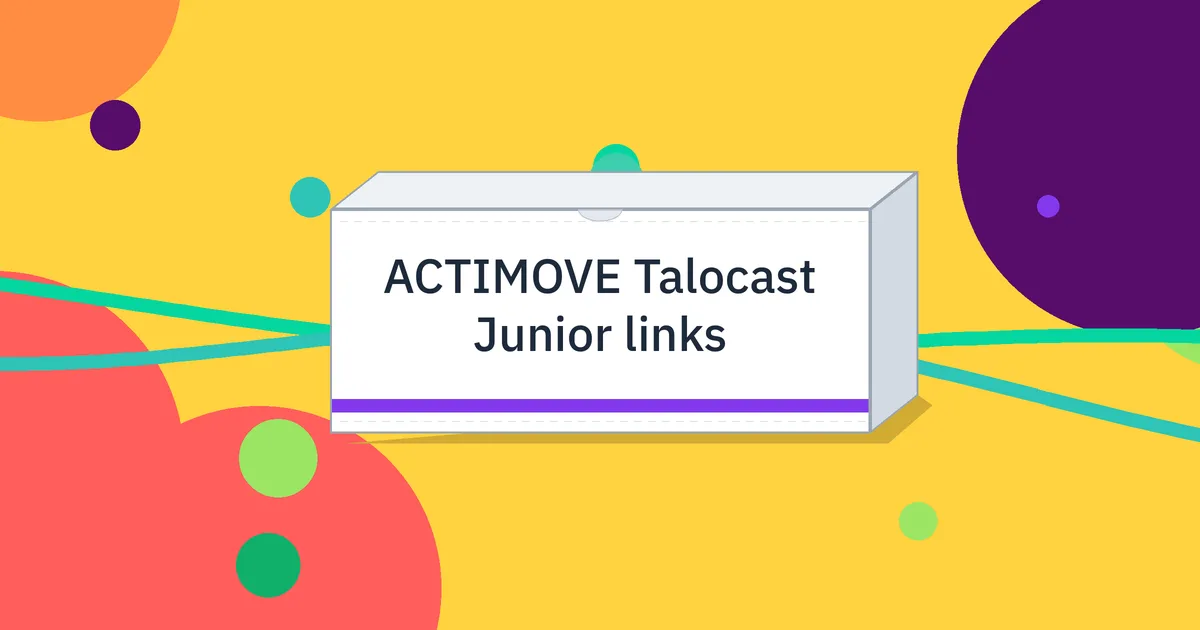 Symbolbild: Packung mit der Aufschrift ACTIMOVE Talocast Junior links (PZN 04973550) – Verfügbarkeit und Bezug in Apotheken in Frankfurt am Main