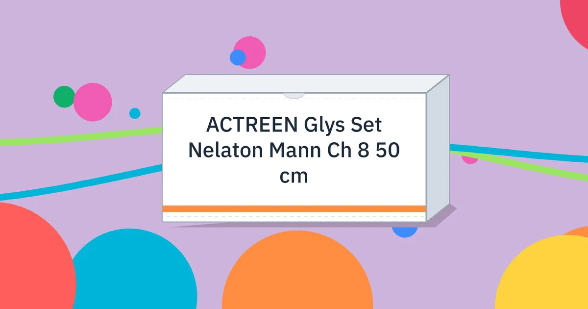 Symbolbild: Packung mit der Aufschrift ACTREEN Glys Set Nelaton Mann Ch 8 50 cm (PZN 00578644) – Verfügbarkeit und Bezug in Apotheken in Frankfurt am Main