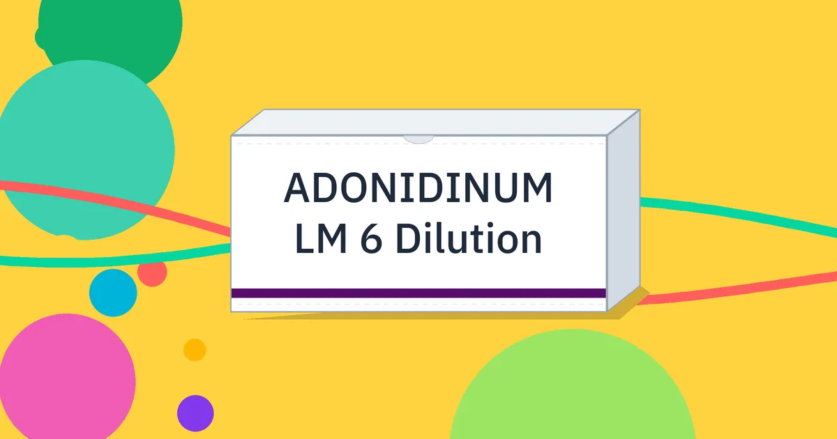 Symbolbild: Packung mit der Aufschrift ADONIDINUM LM 6 Dilution (PZN 13297154) – Verfügbarkeit und Bezug in Apotheken in Frankfurt am Main