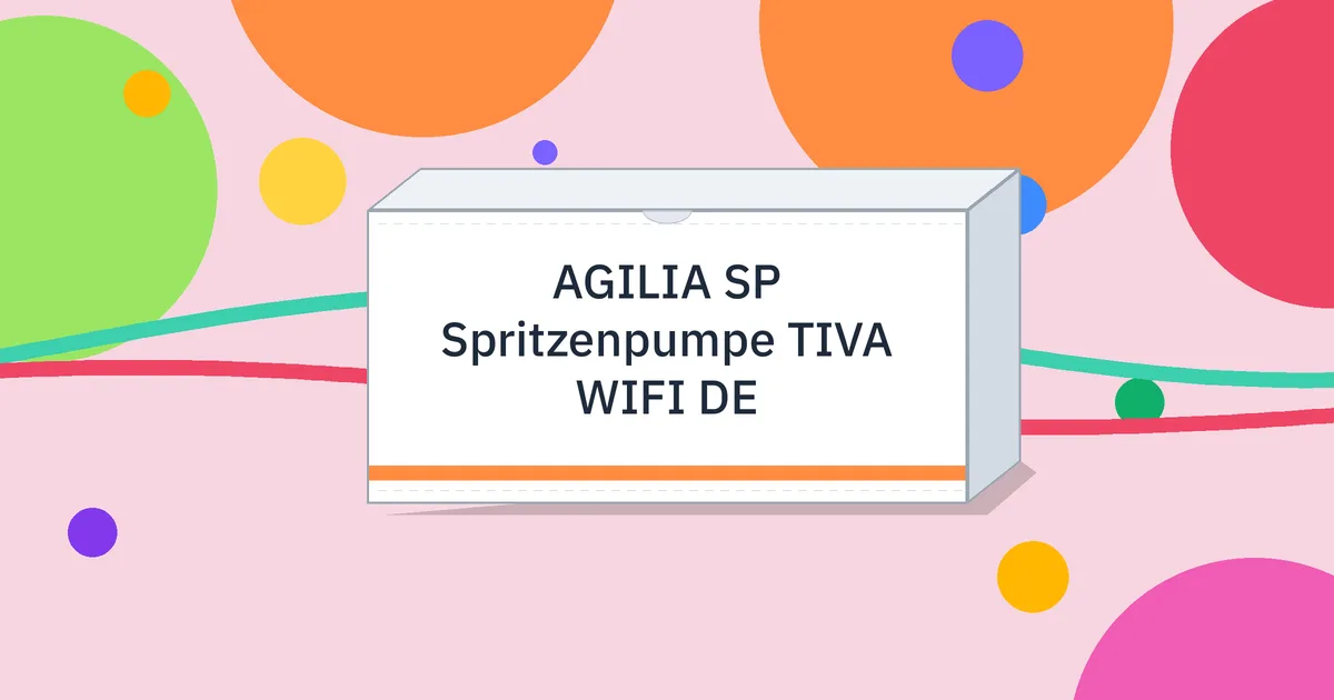 Symbolbild: Packung mit der Aufschrift AGILIA SP Spritzenpumpe TIVA WIFI DE (PZN 18058810) – Verfügbarkeit und Bezug in Apotheken in Frankfurt am Main