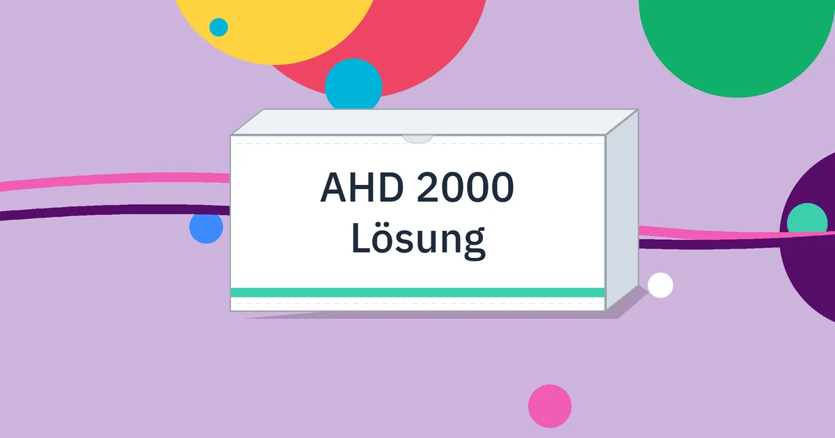 Symbolbild: Packung mit der Aufschrift AHD 2000 Lösung (PZN 03752628) – Verfügbarkeit und Bezug in Apotheken in Frankfurt am Main