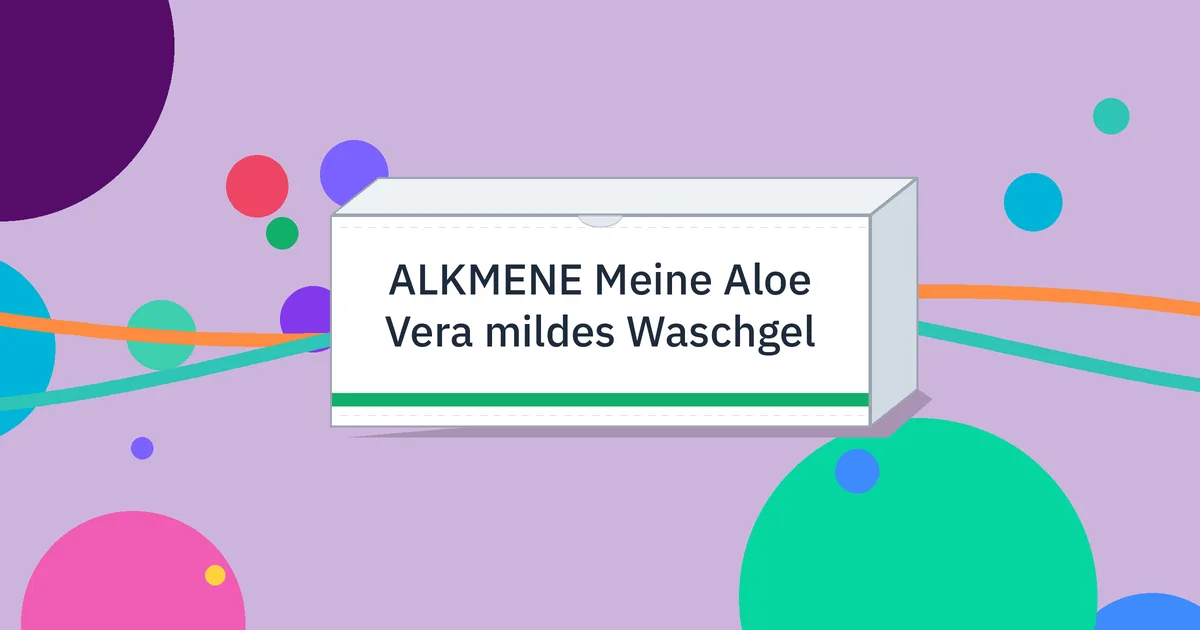 Symbolbild: Packung mit der Aufschrift ALKMENE Meine Aloe Vera mildes Waschgel (PZN 19416430) – Verfügbarkeit und Bezug in Apotheken in Frankfurt am Main