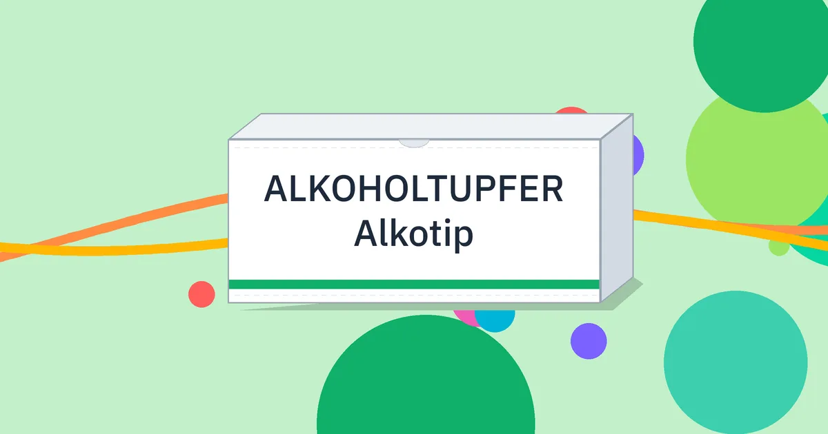 Symbolbild: Packung mit der Aufschrift ALKOHOLTUPFER Alkotip (PZN 01273467) – Verfügbarkeit und Bezug in Apotheken in Frankfurt am Main