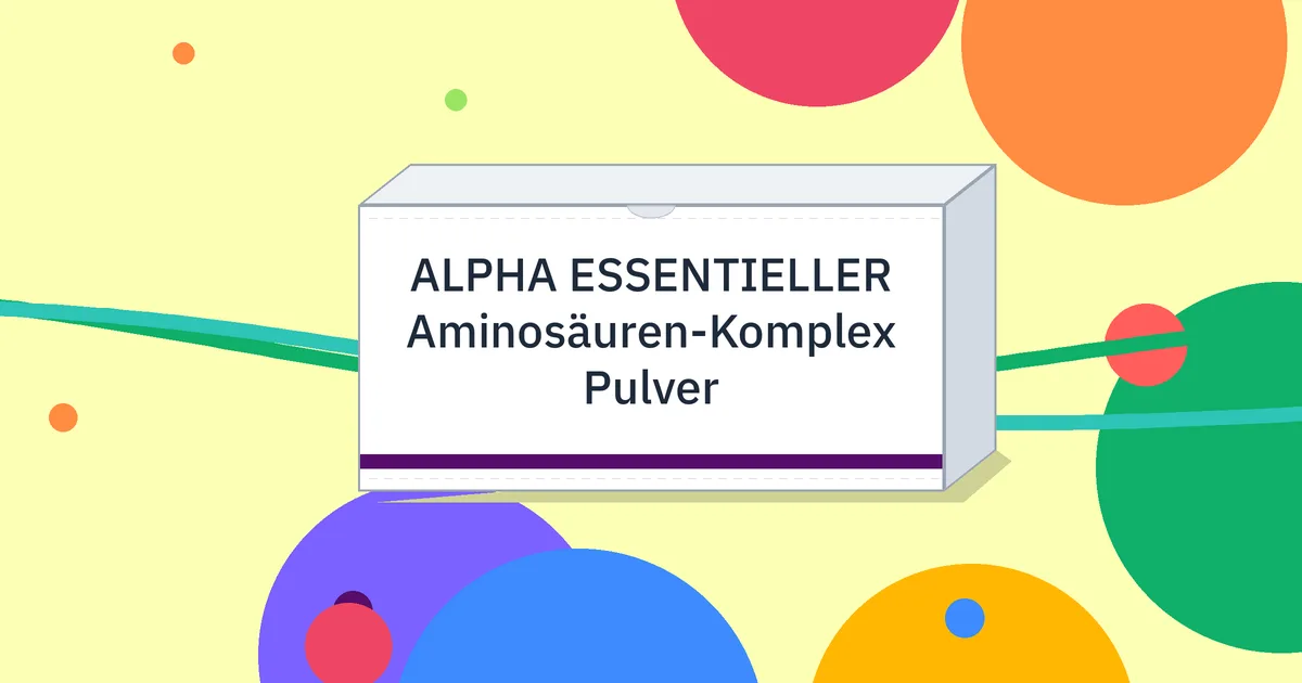 Symbolbild: Packung mit der Aufschrift ALPHA ESSENTIELLER Aminosäuren-Komplex Pulver (PZN 14059149) – Verfügbarkeit und Bezug in Apotheken in Frankfurt am Main