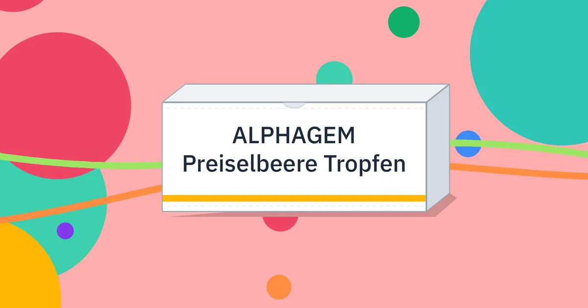 Symbolbild: Packung mit der Aufschrift ALPHAGEM Preiselbeere Tropfen (PZN 20296994) – Verfügbarkeit und Bezug in Apotheken in Frankfurt am Main