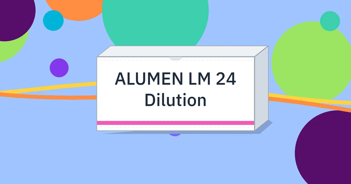 Symbolbild: Packung mit der Aufschrift ALUMEN LM 24 Dilution (PZN 12758162) – Verfügbarkeit und Bezug in Apotheken in Frankfurt am Main