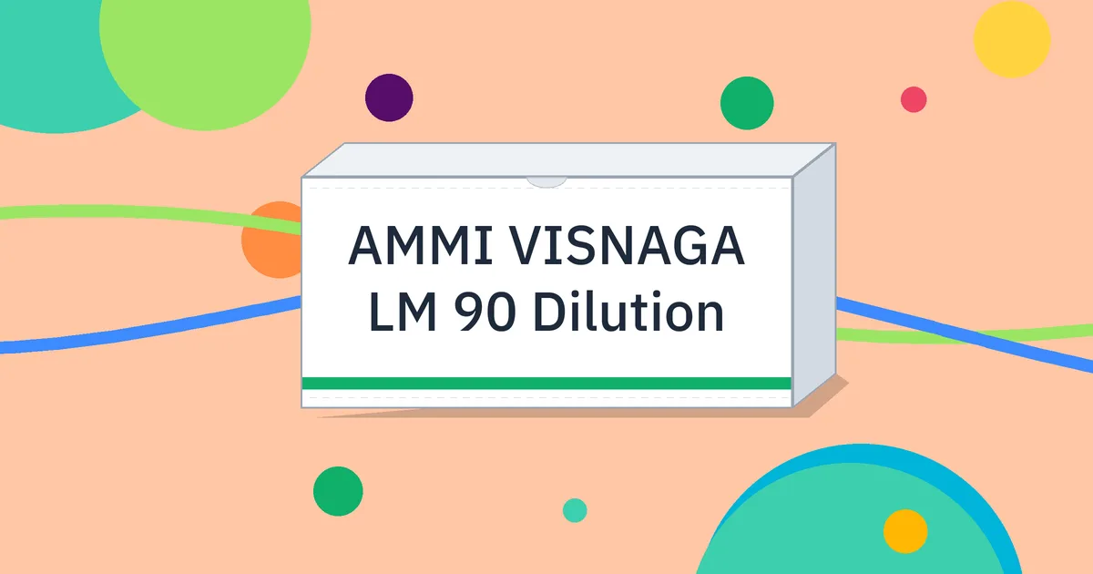 Symbolbild: Packung mit der Aufschrift AMMI VISNAGA LM 90 Dilution (PZN 12760489) – Verfügbarkeit und Bezug in Apotheken in Frankfurt am Main