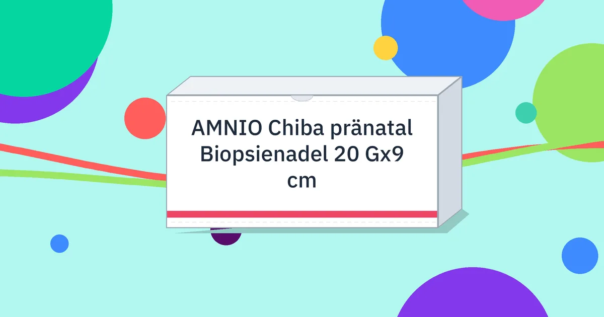 Symbolbild: Packung mit der Aufschrift AMNIO Chiba pränatal Biopsienadel 20 Gx9 cm (PZN 16921311) – Verfügbarkeit und Bezug in Apotheken in Frankfurt am Main