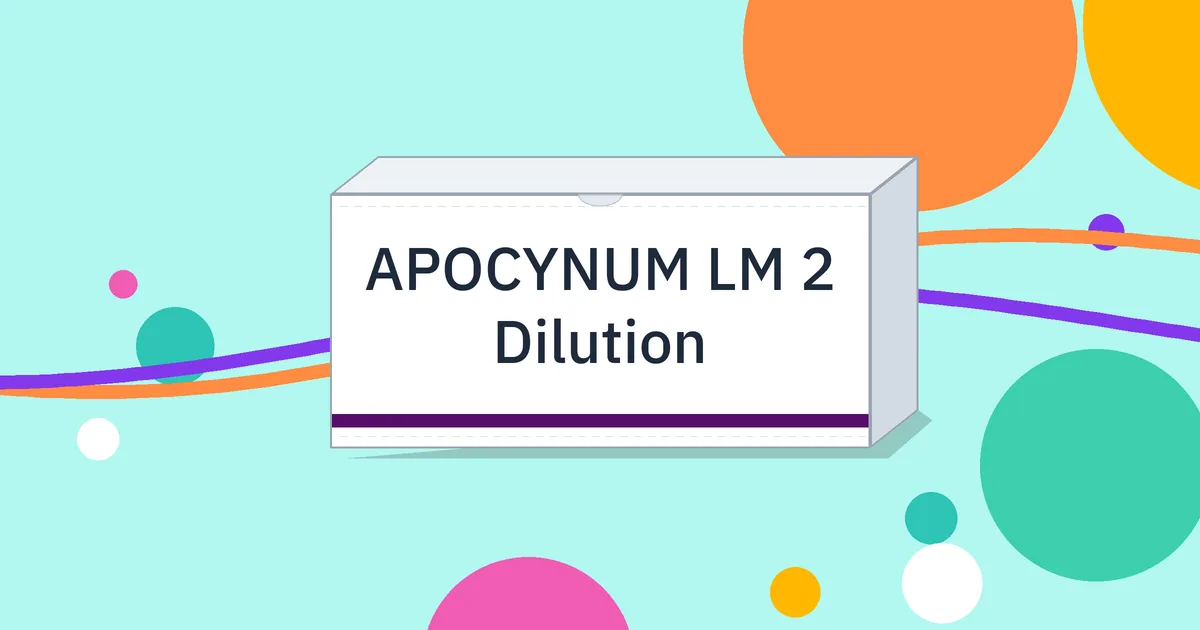 Symbolbild: Packung mit der Aufschrift APOCYNUM LM 2 Dilution (PZN 13379024) – Verfügbarkeit und Bezug in Apotheken in Frankfurt am Main