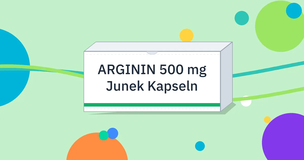 Symbolbild: Packung mit der Aufschrift ARGININ 500 mg Junek Kapseln (PZN 10030752) – Verfügbarkeit und Bezug in Apotheken in Frankfurt am Main