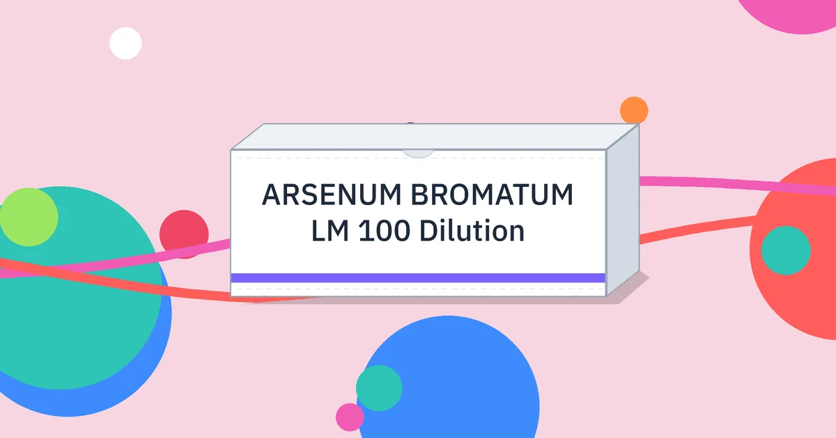 Symbolbild: Packung mit der Aufschrift ARSENUM BROMATUM LM 100 Dilution (PZN 12771607) – Verfügbarkeit und Bezug in Apotheken in Frankfurt am Main