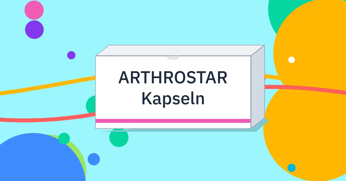 Symbolbild: Packung mit der Aufschrift ARTHROSTAR Kapseln (PZN 18458780) – Verfügbarkeit und Bezug in Apotheken in Frankfurt am Main