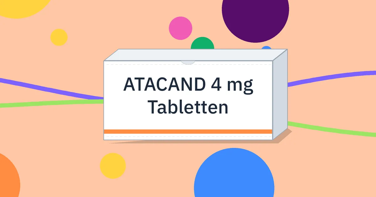 Symbolbild: Packung mit der Aufschrift ATACAND 4 mg Tabletten (PZN 01467734) – Verfügbarkeit und Bezug in Apotheken in Frankfurt am Main