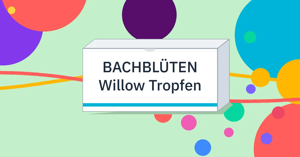 Symbolbild: Packung mit der Aufschrift BACHBLÜTEN Willow Tropfen (PZN 08737817) – Verfügbarkeit und Bezug in Apotheken in Frankfurt am Main