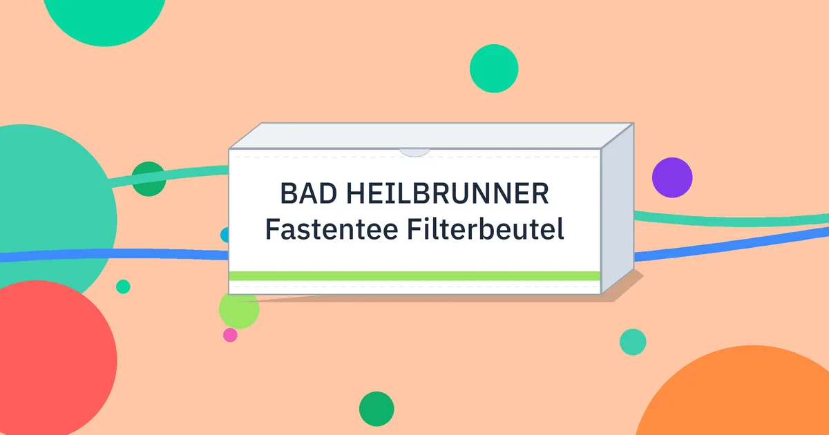 Symbolbild: Packung mit der Aufschrift BAD HEILBRUNNER Fastentee Filterbeutel (PZN 03958471) – Verfügbarkeit und Bezug in Apotheken in Frankfurt am Main