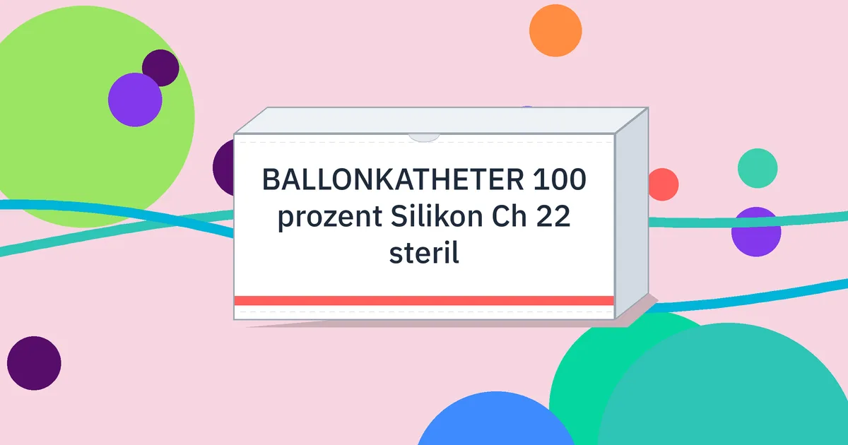 Symbolbild: Packung mit der Aufschrift BALLONKATHETER 100 prozent Silikon Ch 22 steril (PZN 14033782) – Verfügbarkeit und Bezug in Apotheken in Frankfurt am Main