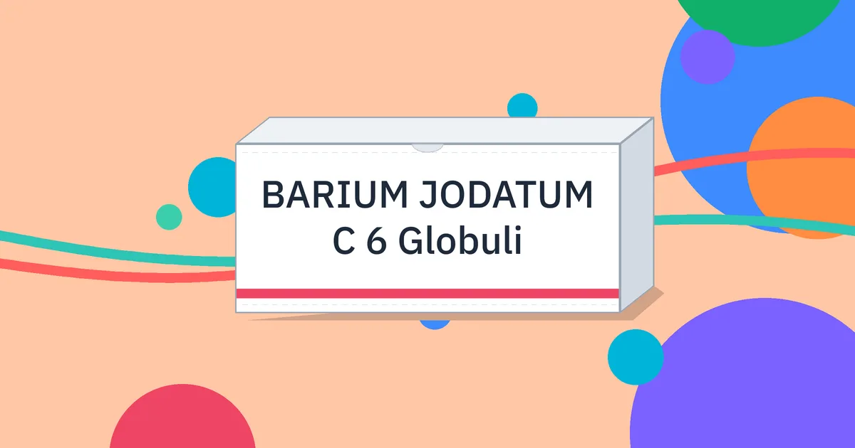 Symbolbild: Packung mit der Aufschrift BARIUM JODATUM C 6 Globuli (PZN 19716563) – Verfügbarkeit und Bezug in Apotheken in Frankfurt am Main
