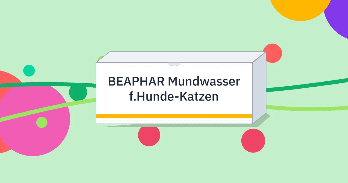 Symbolbild: Packung mit der Aufschrift BEAPHAR Mundwasser f.Hunde-Katzen (PZN 16195827) – Verfügbarkeit und Bezug in Apotheken in Frankfurt am Main
