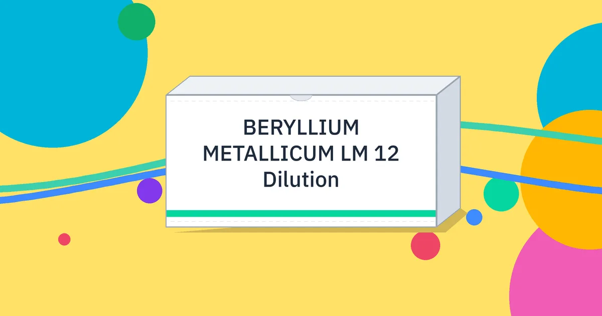 Symbolbild: Packung mit der Aufschrift BERYLLIUM METALLICUM LM 12 Dilution (PZN 12793336) – Verfügbarkeit und Bezug in Apotheken in Frankfurt am Main