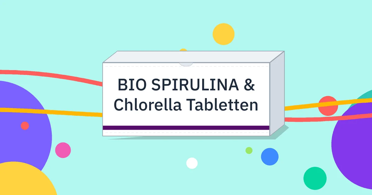 Symbolbild: Packung mit der Aufschrift BIO SPIRULINA & Chlorella Tabletten (PZN 19461531) – Verfügbarkeit und Bezug in Apotheken in Frankfurt am Main