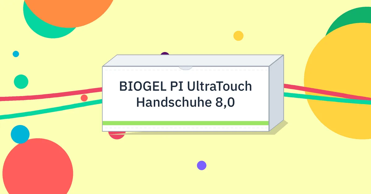 Symbolbild: Packung mit der Aufschrift BIOGEL PI UltraTouch Handschuhe 8,0 (PZN 04702182) – Verfügbarkeit und Bezug in Apotheken in Frankfurt am Main