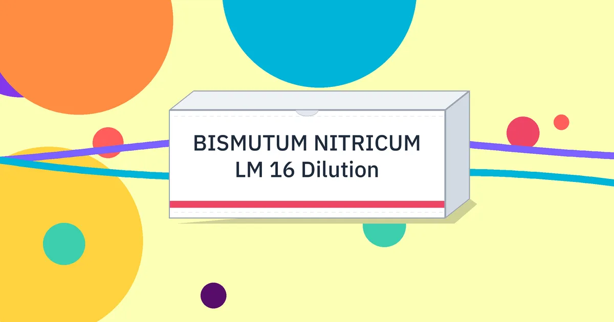 Symbolbild: Packung mit der Aufschrift BISMUTUM NITRICUM LM 16 Dilution (PZN 13386998) – Verfügbarkeit und Bezug in Apotheken in Frankfurt am Main