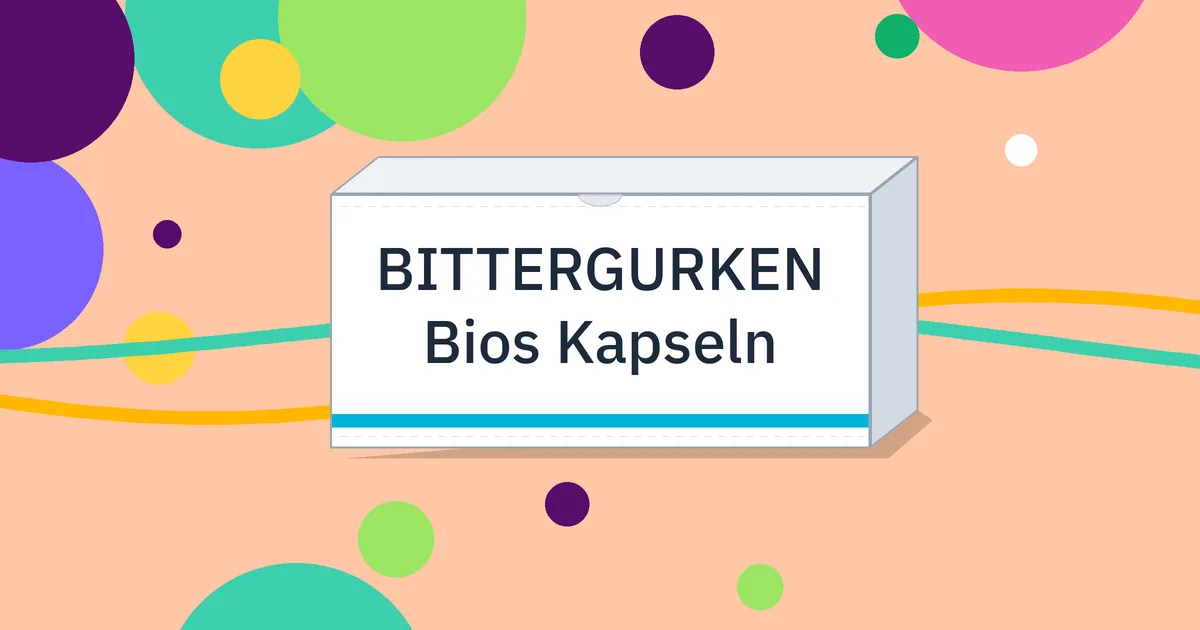 Symbolbild: Packung mit der Aufschrift BITTERGURKEN Bios Kapseln (PZN 16616016) – Verfügbarkeit und Bezug in Apotheken in Frankfurt am Main