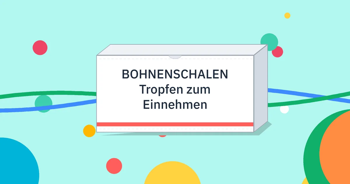 Symbolbild: Packung mit der Aufschrift BOHNENSCHALEN Tropfen zum Einnehmen (PZN 11366365) – Verfügbarkeit und Bezug in Apotheken in Frankfurt am Main