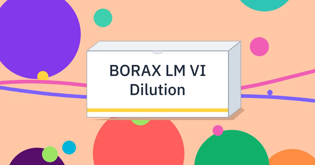 Symbolbild: Packung mit der Aufschrift BORAX LM VI Dilution (PZN 04492365) – Verfügbarkeit und Bezug in Apotheken in Frankfurt am Main