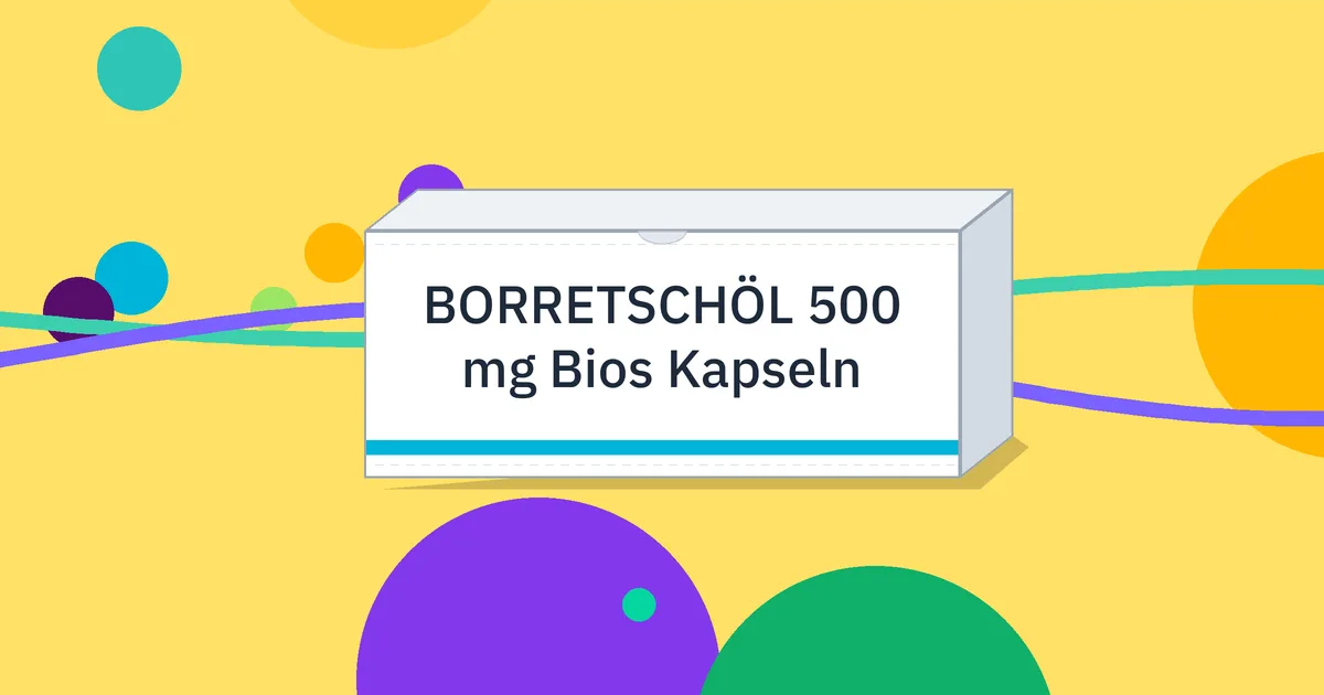 Symbolbild: Packung mit der Aufschrift BORRETSCHÖL 500 mg Bios Kapseln (PZN 00942937) – Verfügbarkeit und Bezug in Apotheken in Frankfurt am Main