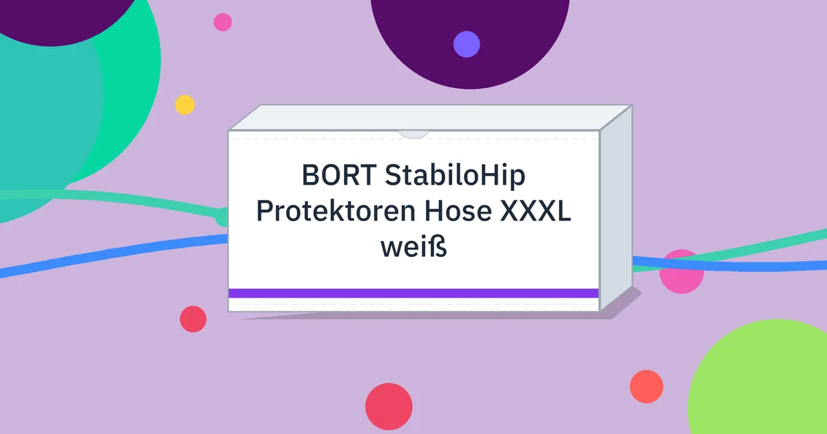 Symbolbild: Packung mit der Aufschrift BORT StabiloHip Protektoren Hose XXXL weiß (PZN 05381478) – Verfügbarkeit und Bezug in Apotheken in Frankfurt am Main