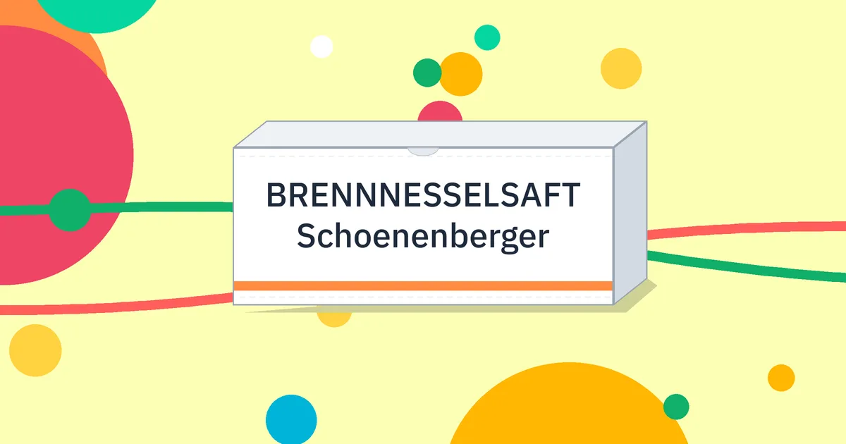 Symbolbild: Packung mit der Aufschrift BRENNNESSELSAFT Schoenenberger (PZN 00692104) – Verfügbarkeit und Bezug in Apotheken in Frankfurt am Main
