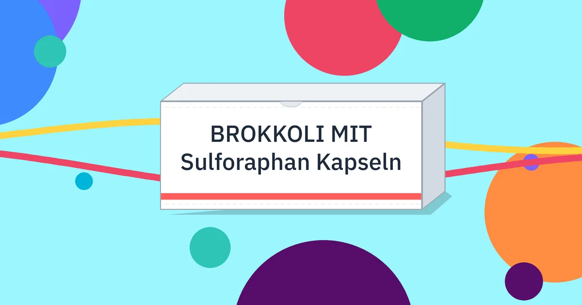 Symbolbild: Packung mit der Aufschrift BROKKOLI MIT Sulforaphan Kapseln (PZN 10226573) – Verfügbarkeit und Bezug in Apotheken in Frankfurt am Main