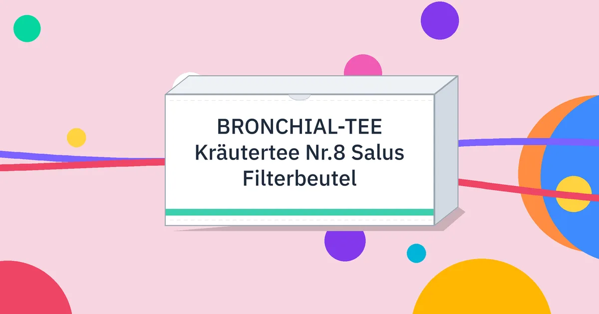 Symbolbild: Packung mit der Aufschrift BRONCHIAL-TEE Kräutertee Nr.8 Salus Filterbeutel (PZN 04789740) – Verfügbarkeit und Bezug in Apotheken in Frankfurt am Main