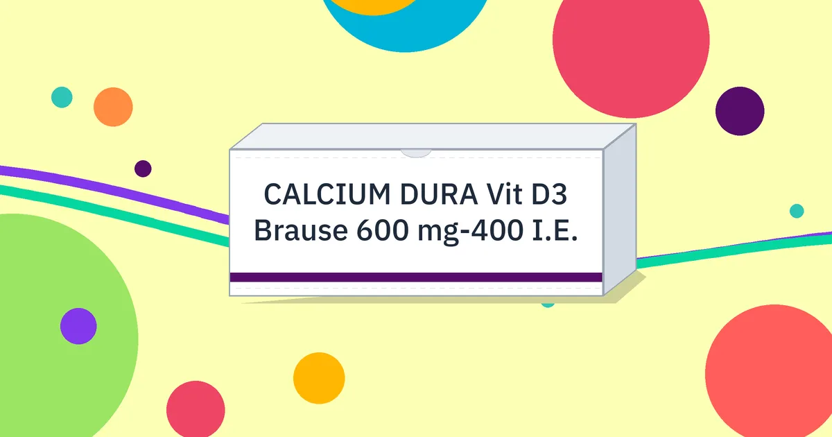 Symbolbild: Packung mit der Aufschrift CALCIUM DURA Vit D3 Brause 600 mg-400 I.E. (PZN 09911625) – Verfügbarkeit und Bezug in Apotheken in Frankfurt am Main