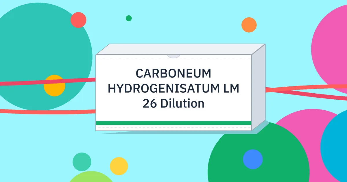 Symbolbild: Packung mit der Aufschrift CARBONEUM HYDROGENISATUM LM 26 Dilution (PZN 13428343) – Verfügbarkeit und Bezug in Apotheken in Frankfurt am Main