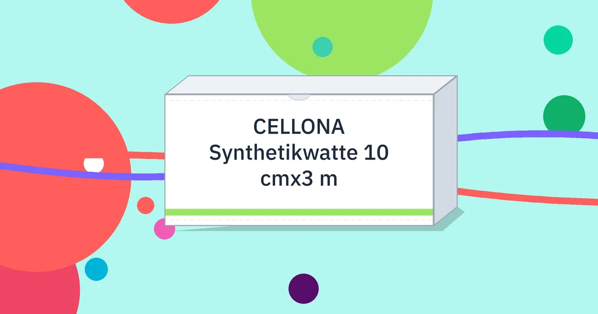 Symbolbild: Packung mit der Aufschrift CELLONA Synthetikwatte 10 cmx3 m (PZN 19699215) – Verfügbarkeit und Bezug in Apotheken in Frankfurt am Main