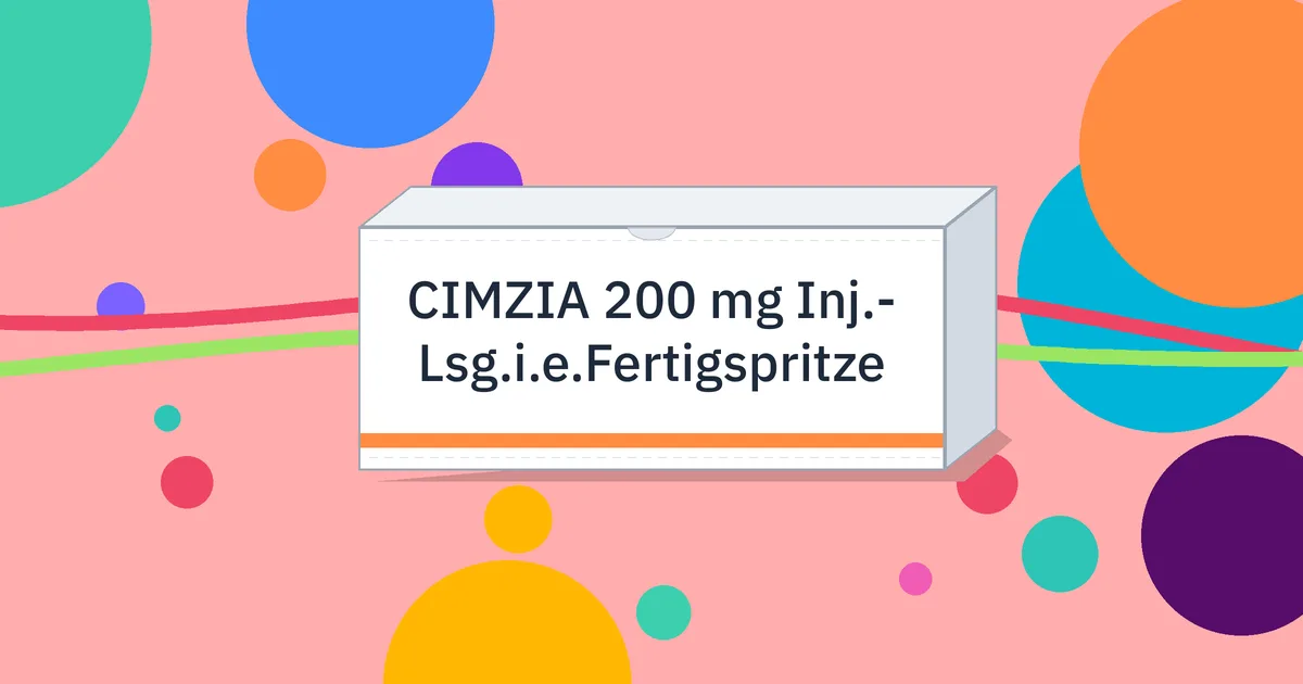Symbolbild: Packung mit der Aufschrift CIMZIA 200 mg Inj.-Lsg.i.e.Fertigspritze (PZN 12547399) – Verfügbarkeit und Bezug in Apotheken in Frankfurt am Main