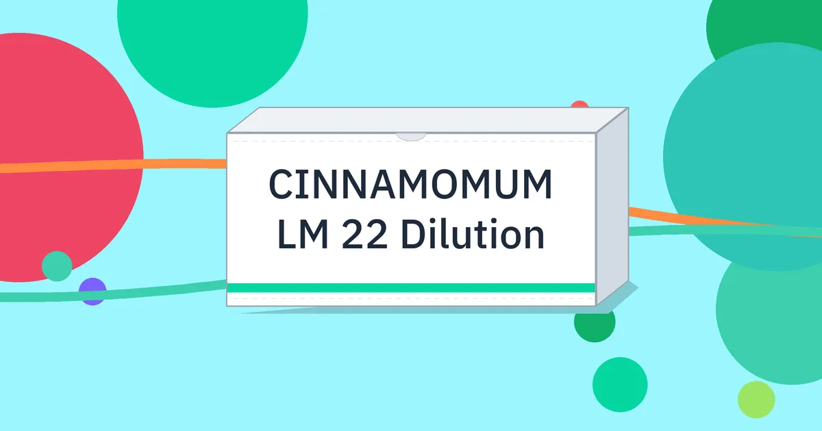 Symbolbild: Packung mit der Aufschrift CINNAMOMUM LM 22 Dilution (PZN 12820961) – Verfügbarkeit und Bezug in Apotheken in Frankfurt am Main