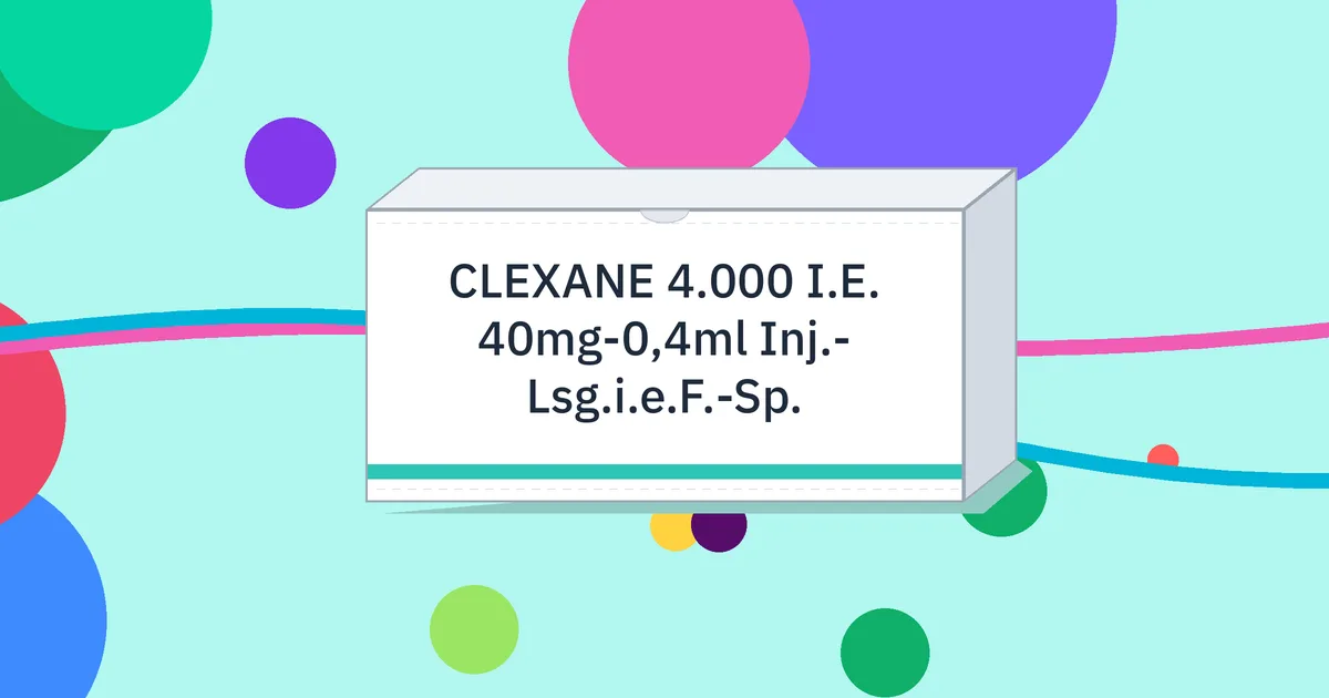 Symbolbild: Packung mit der Aufschrift CLEXANE 4.000 I.E. 40mg-0,4ml Inj.-Lsg.i.e.F.-Sp. (PZN 13504989) – Verfügbarkeit und Bezug in Apotheken in Frankfurt am Main