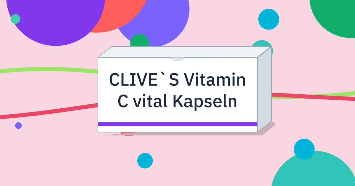 Symbolbild: Packung mit der Aufschrift CLIVE`S Vitamin C vital Kapseln (PZN 12424308) – Verfügbarkeit und Bezug in Apotheken in Frankfurt am Main