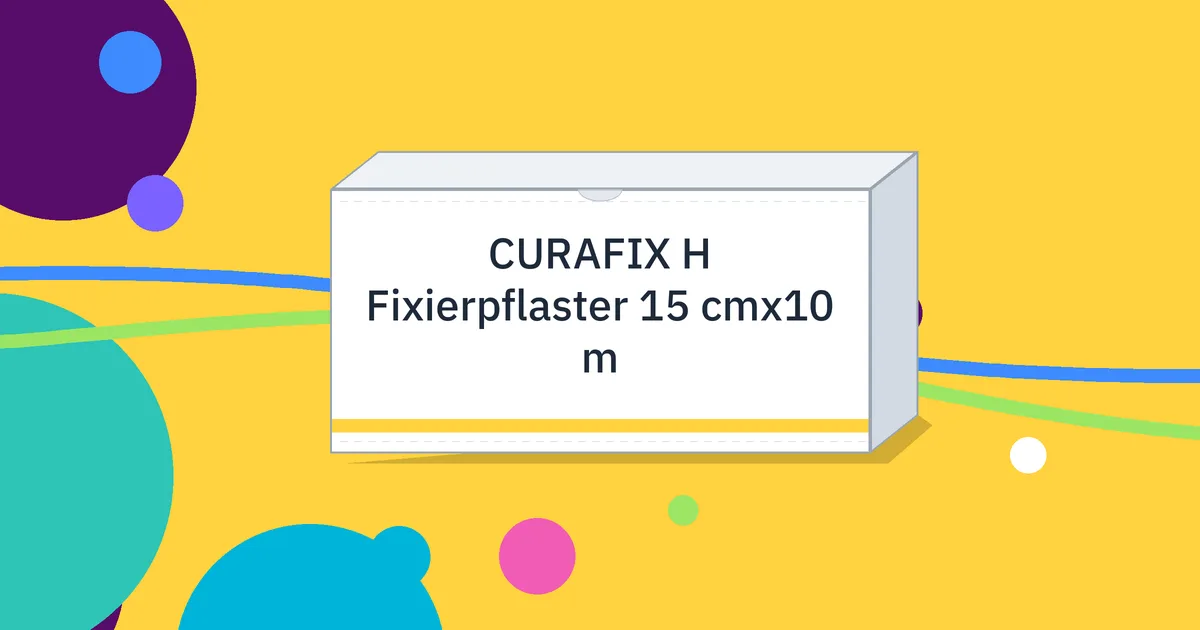 Symbolbild: Packung mit der Aufschrift CURAFIX H Fixierpflaster 15 cmx10 m (PZN 20579924) – Verfügbarkeit und Bezug in Apotheken in Frankfurt am Main