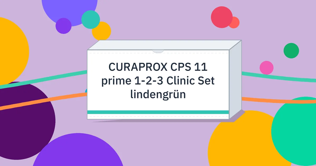 Symbolbild: Packung mit der Aufschrift CURAPROX CPS 11 prime 1-2-3 Clinic Set lindengrün (PZN 16242805) – Verfügbarkeit und Bezug in Apotheken in Frankfurt am Main